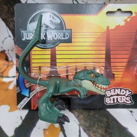 Mattel | Toys | Jurassic World Dinosaur Figures Bendy Biters ...